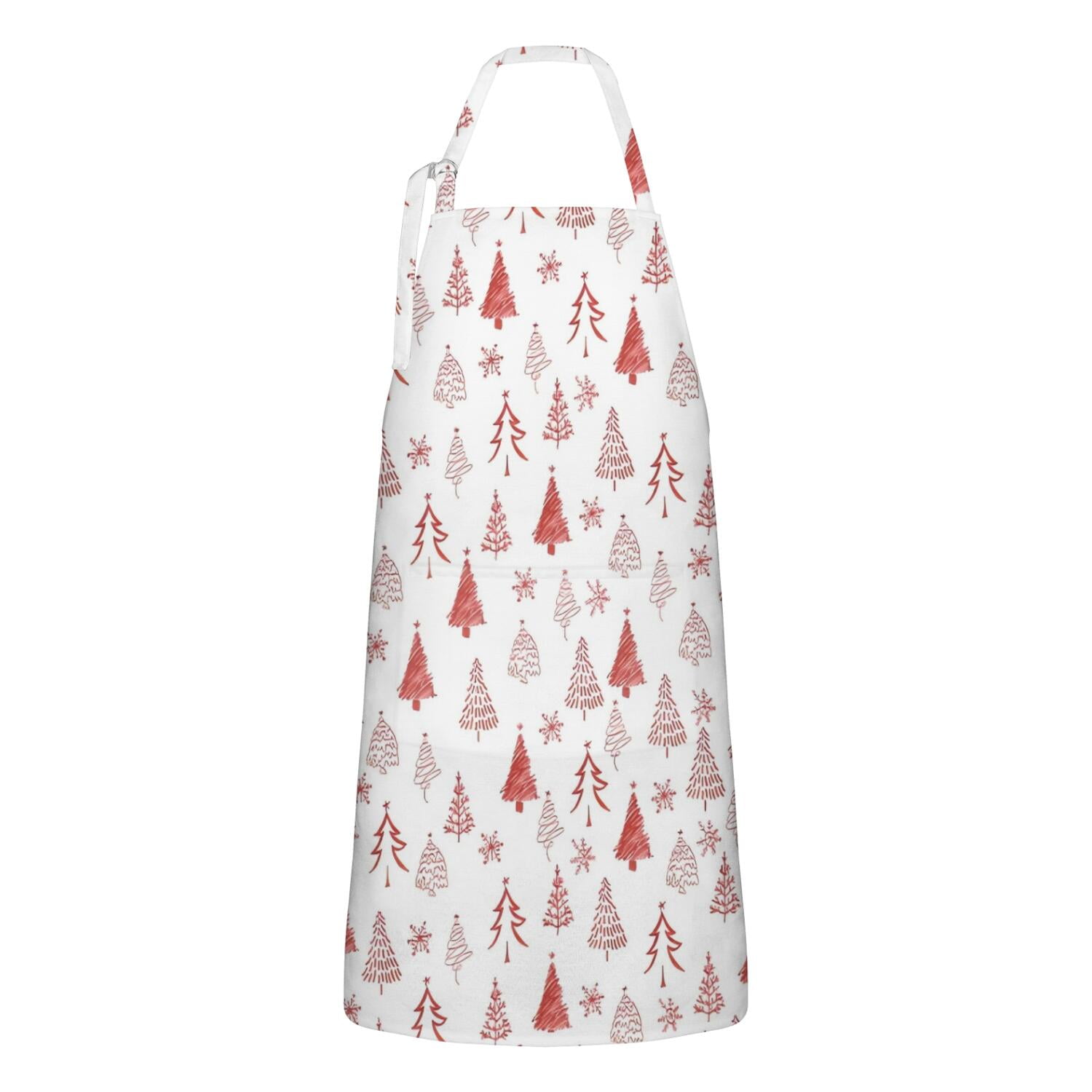 Red Christmas Tree Apron-Garden Aprons for Women with Pockets-Cotton ...