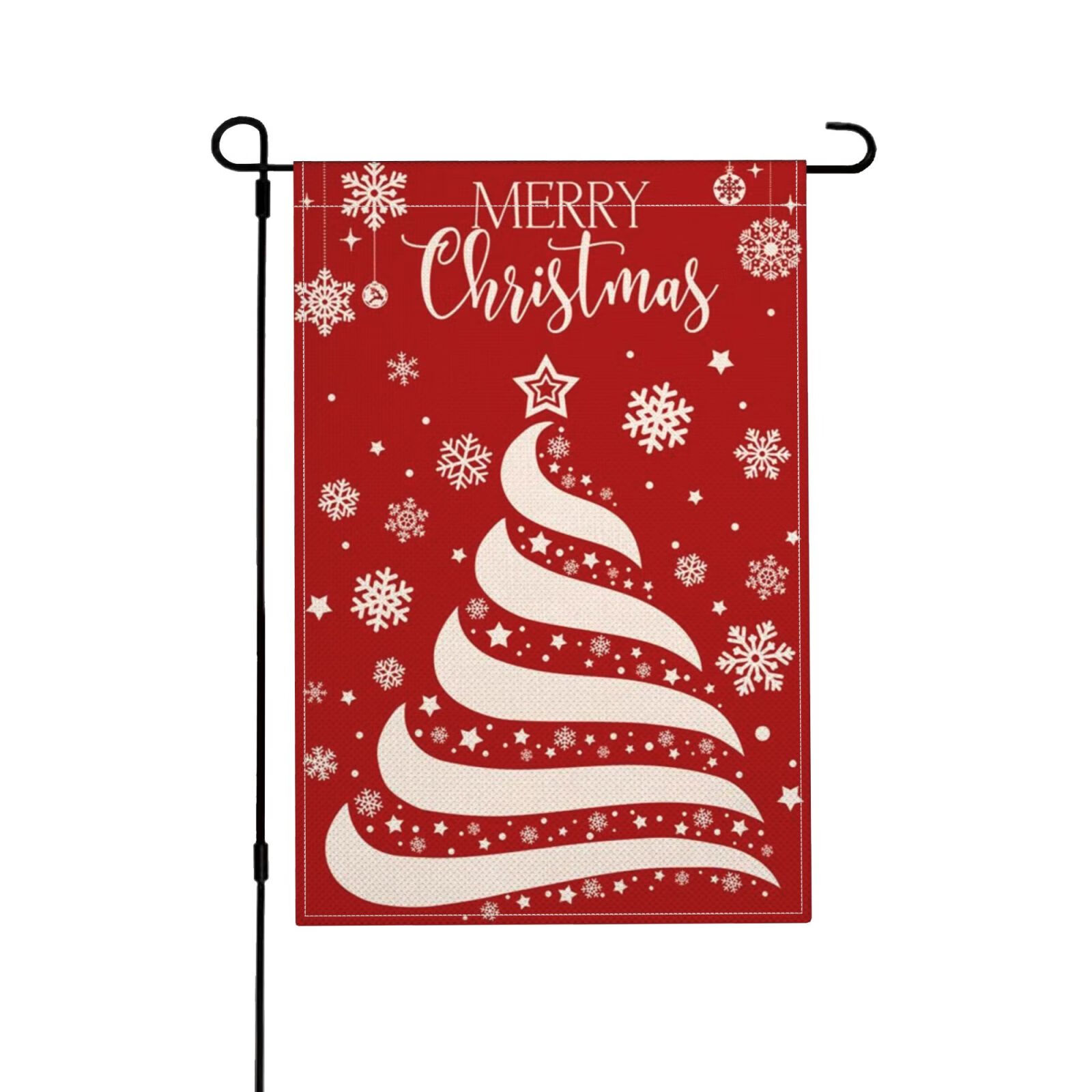 Red Christmas Tree Small Garden Flag 12x18 Inch Vertical Double Sided ...