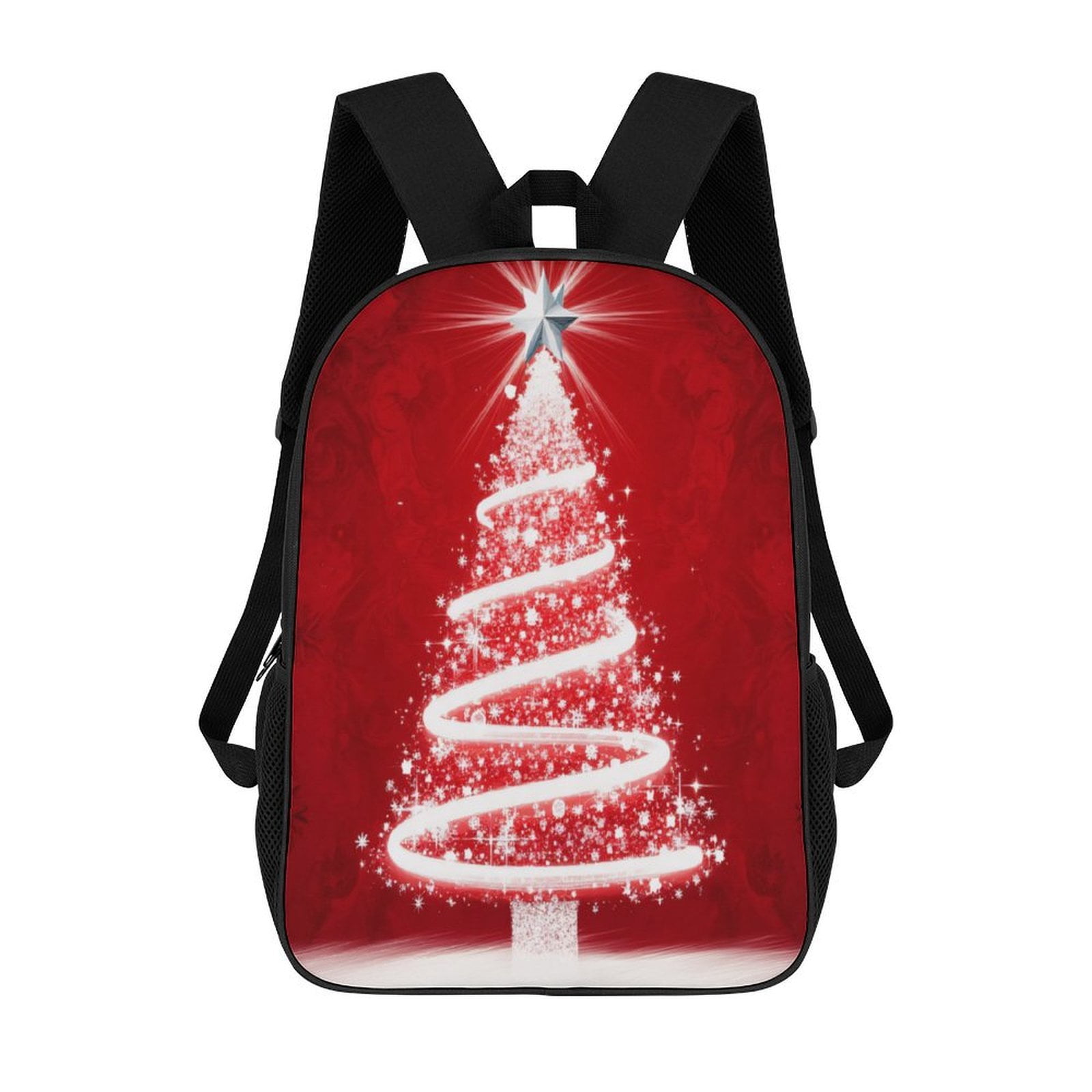 Red Christmas Tree Sparkle 3D Print 17in adolescent backpack Bags ...