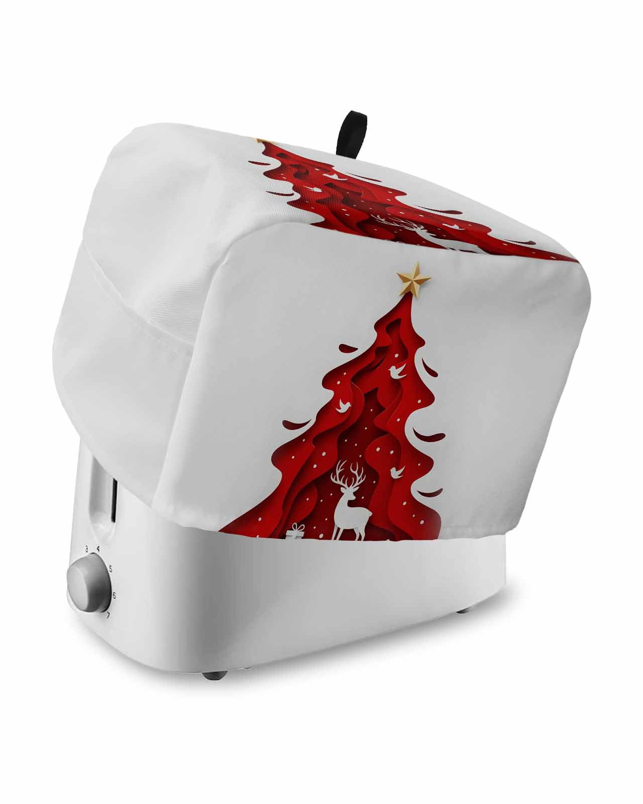 Red Christmas Tree Toaster Cover 4 Slice, Large Kitchen Appliance ...