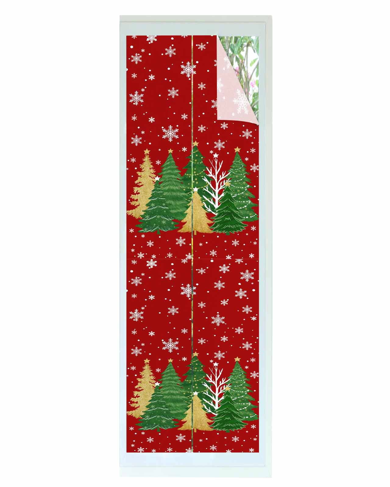 Red Christmas Tree Window Privacy Film Stained Glass Window Film ...