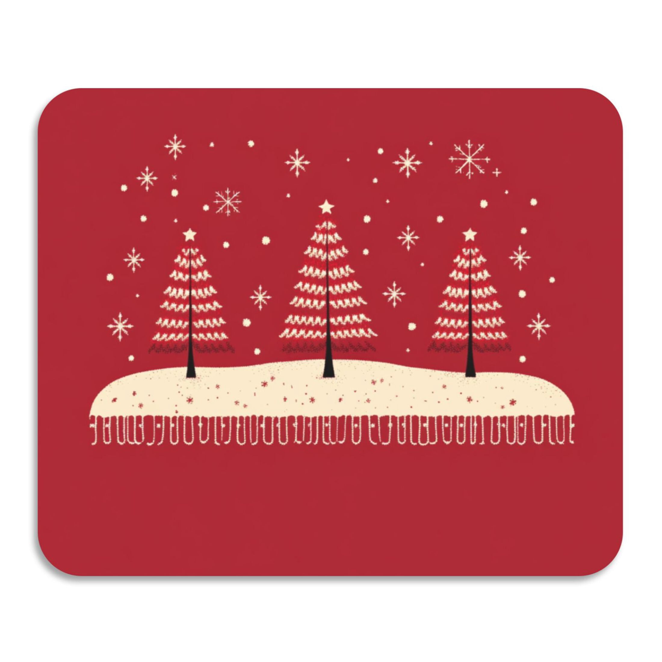 Red Christmas Trees Diatomite Dish Drying Mat Drain Pad for Kitchen ...