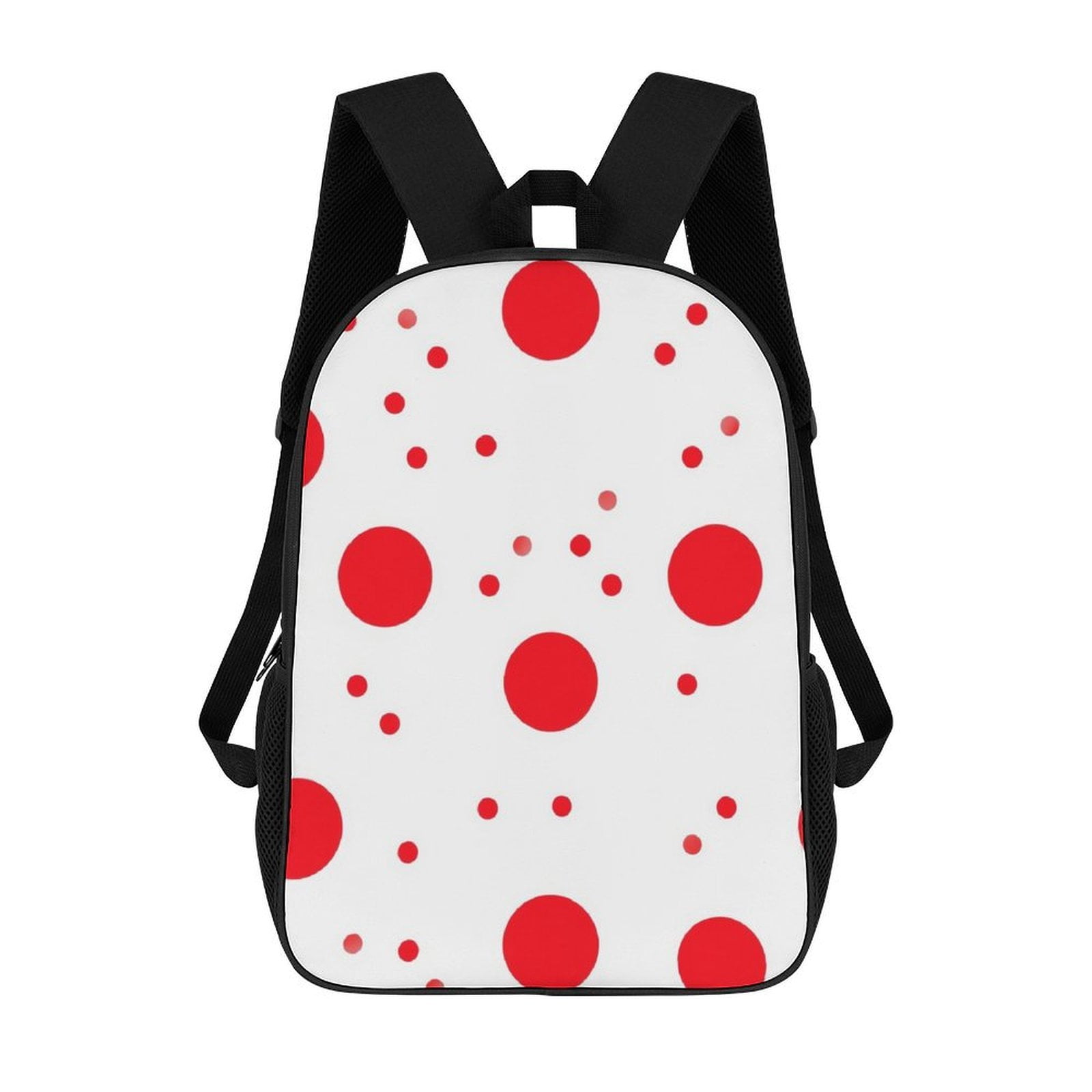 Red Circles White Background Backpacks For Teenagers Backpacks 17 Inch ...