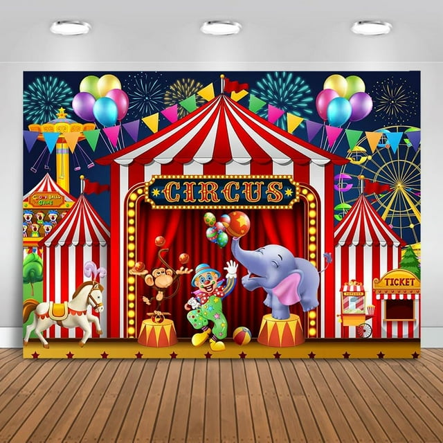 Red Circus Carnival Backdrop Welcome to The Carnival Backdrop Carnival ...