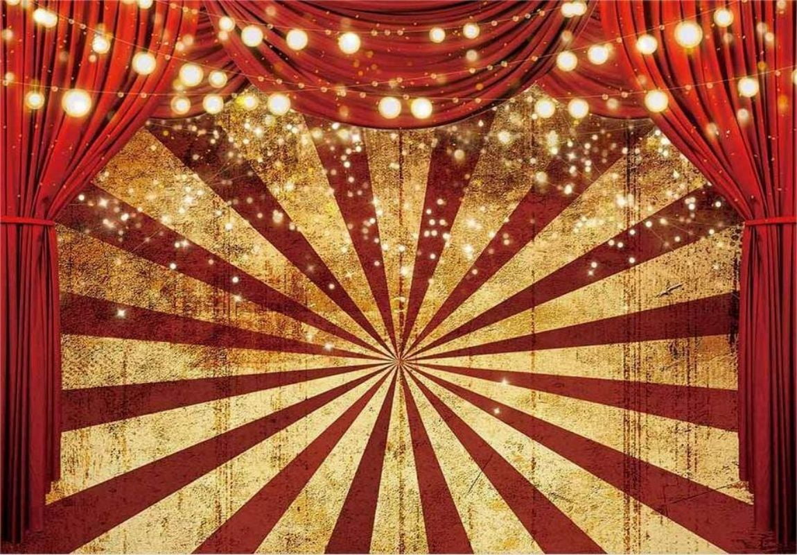 Red Circus Tent Backdrop Birthday Photography Carnival Night Theme ...