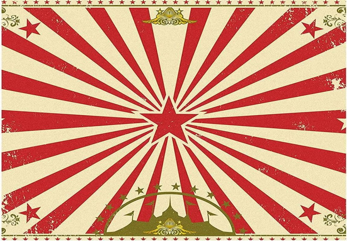 Red Circus Tent Backdrop Birthday Photography Carnival Night Theme ...