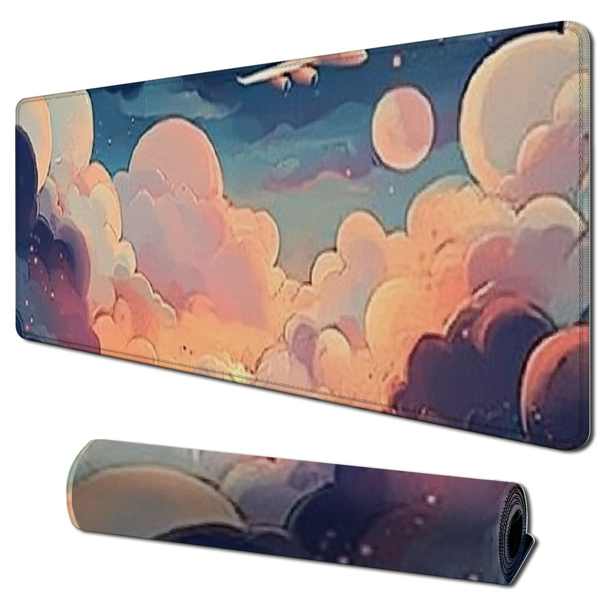 Red Cloud Desk Mat Cute Mouse Pad,Anime Large Mousepad with Non-Slip ...