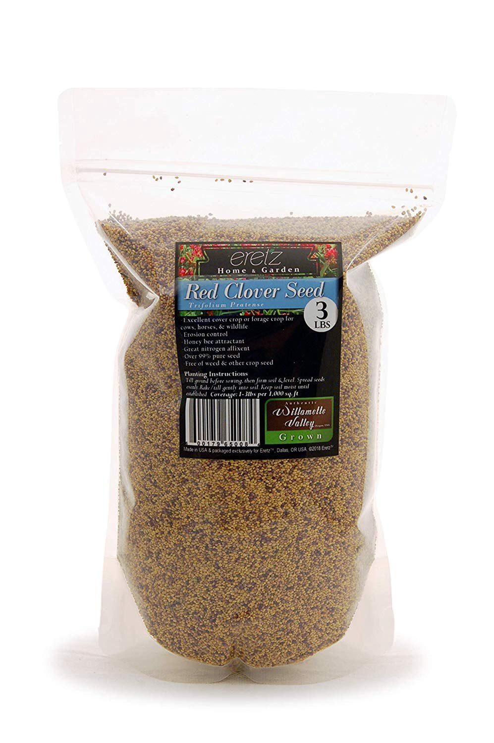 Red Clover Seed by Eretz 3lb - CHOOSE SIZE! Premium Willamette Valley ...