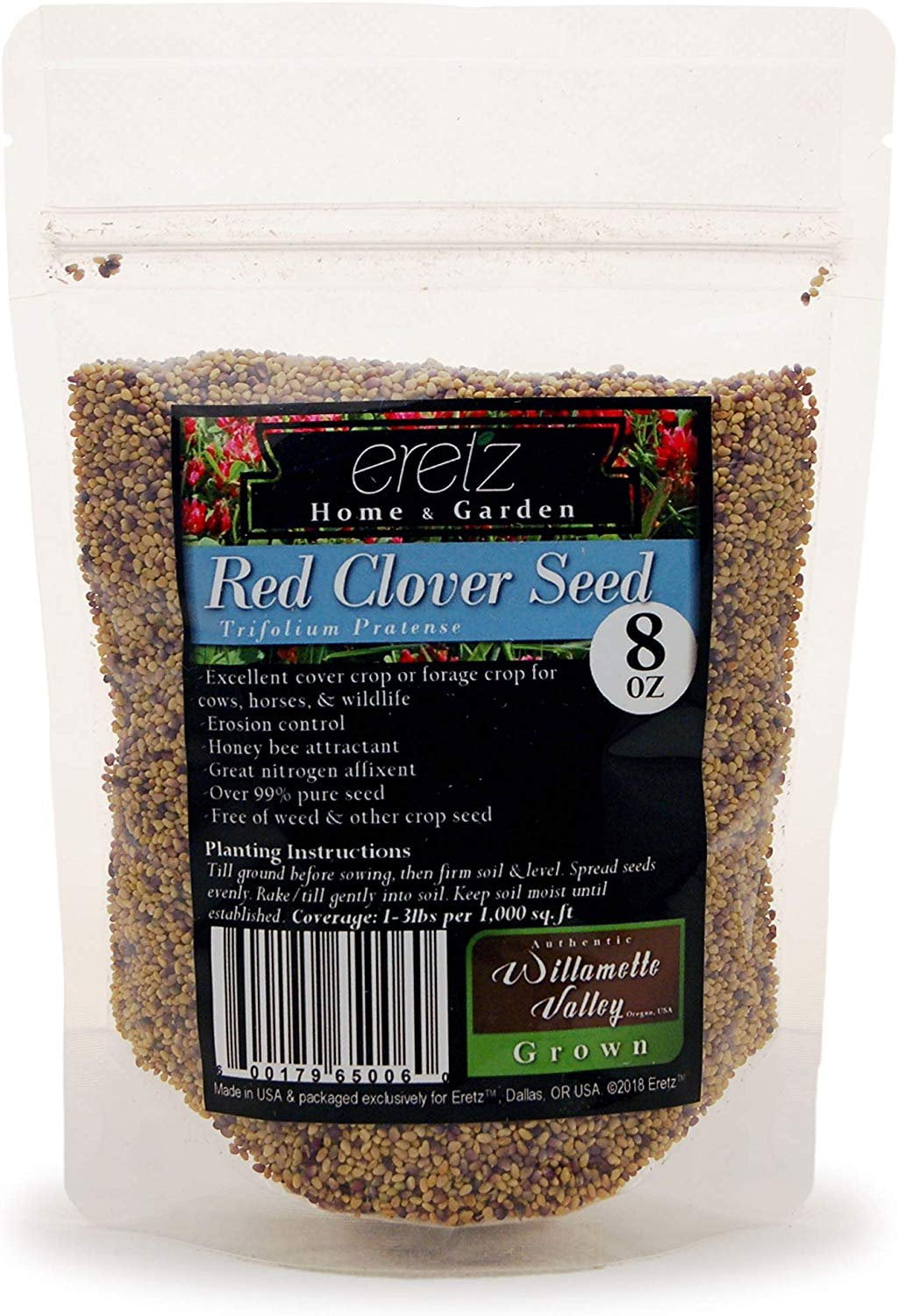 Red Clover Seed by Eretz 8oz - CHOOSE SIZE! Premium Willamette Valley ...