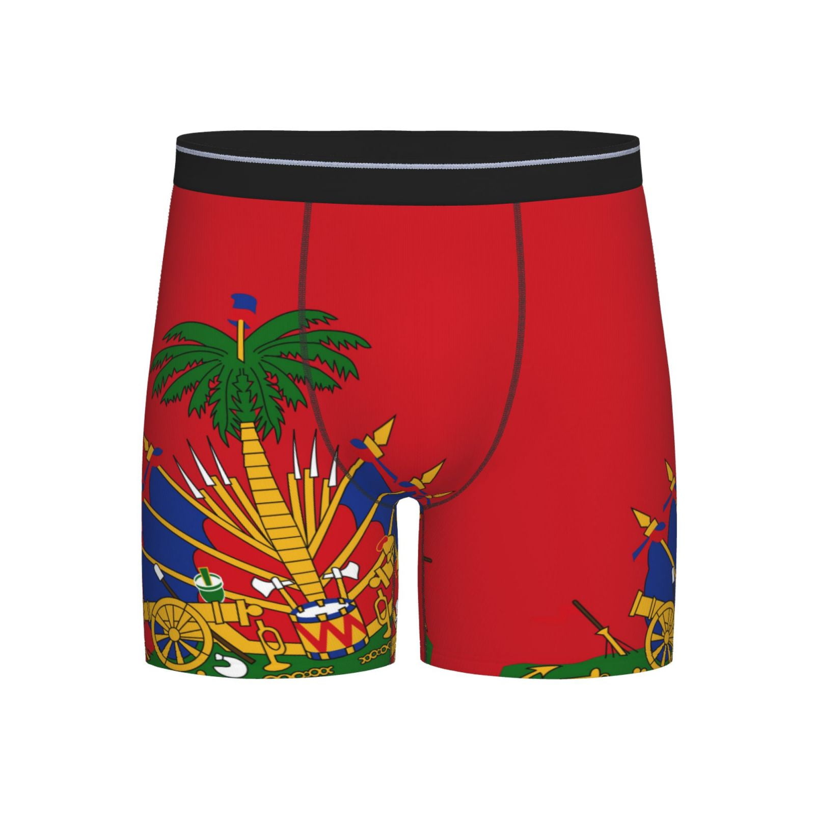 Red Coat Of Arms Of Haiti Boxer Briefs Novelty Underwear With Fly ...