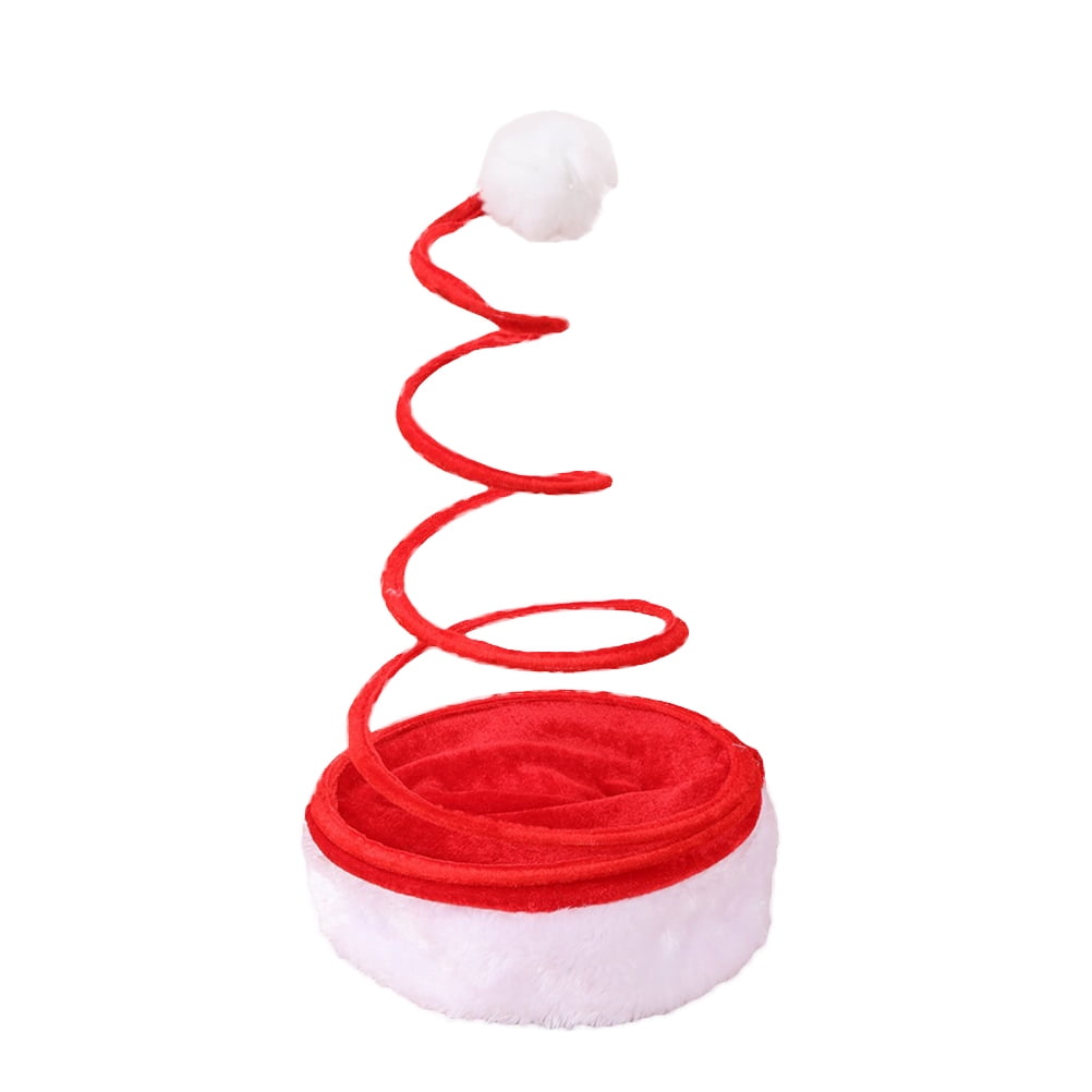 Red Coil Santa Hat for Adults Merry Xmas Party Costume - Walmart.com