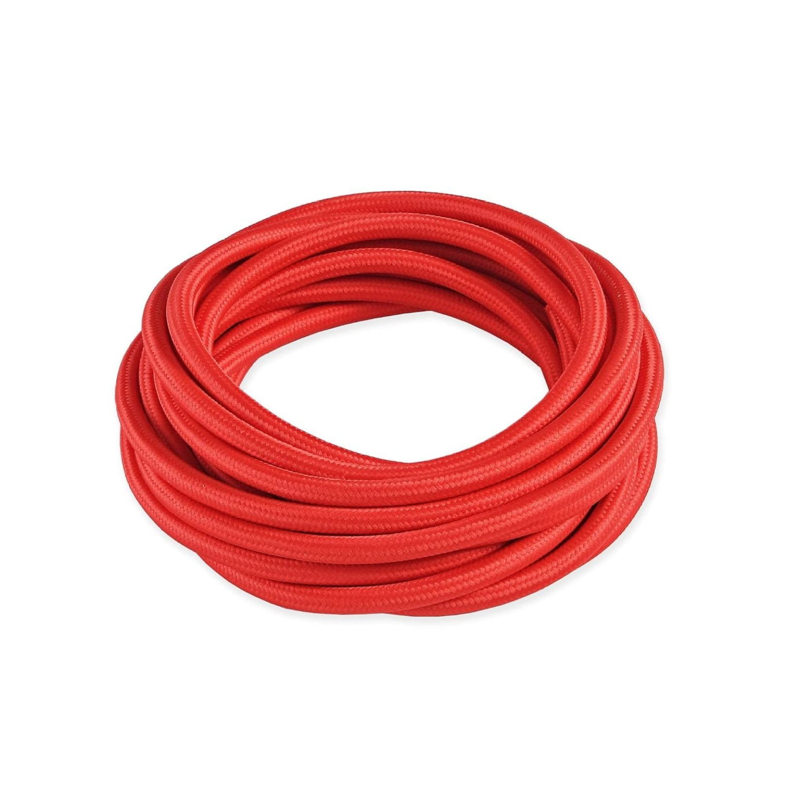 Red Color Cloth Covered Electrical Wire - 16Ft Textile Cable for ...