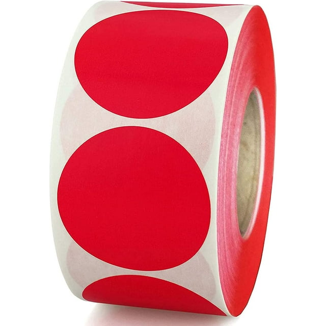 Red Color Coding Dot Stickers Round Inventory Labels Red Happy ...