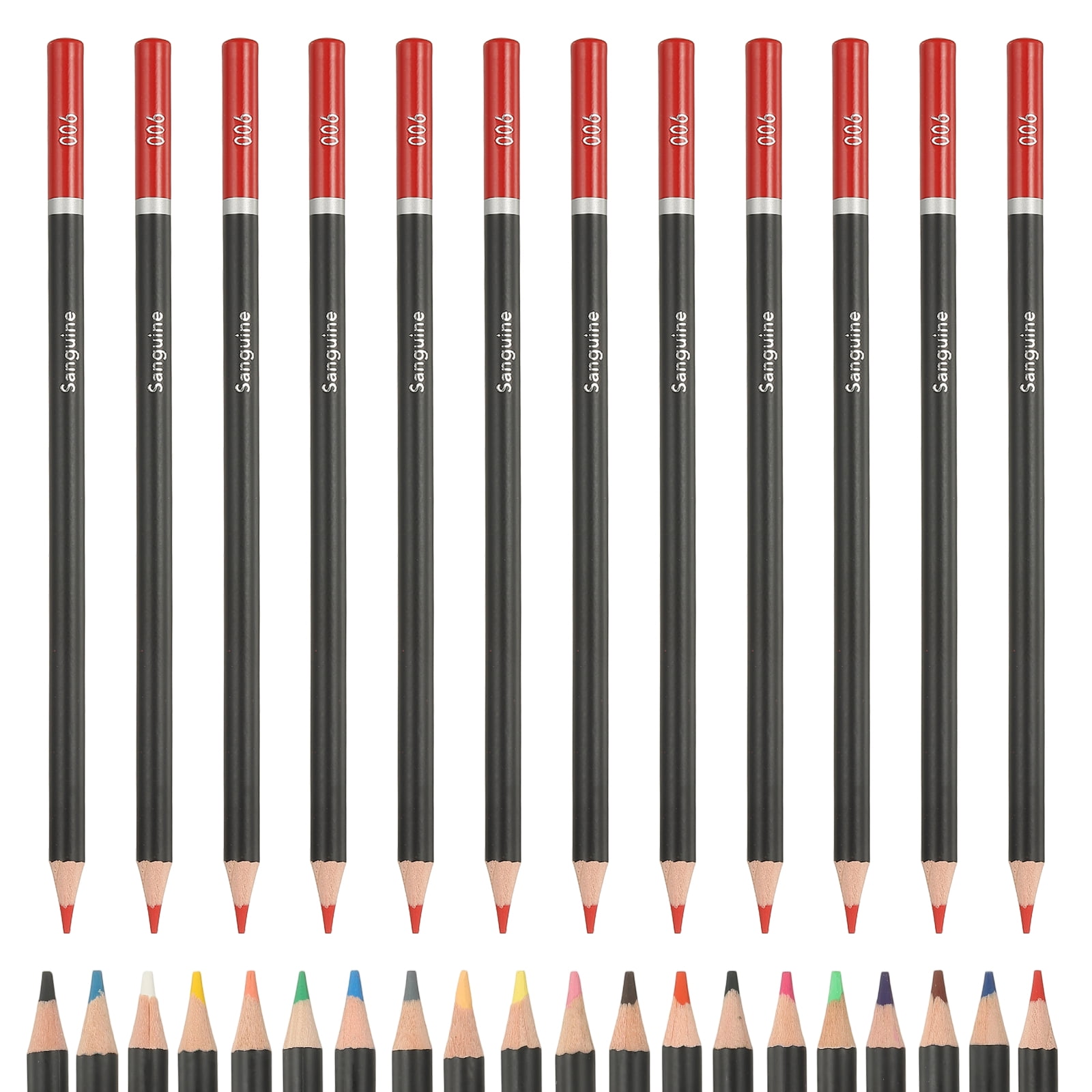 Red Color Drawing Pencils for Adult Coloring Books, 12 Pcs - Walmart.com