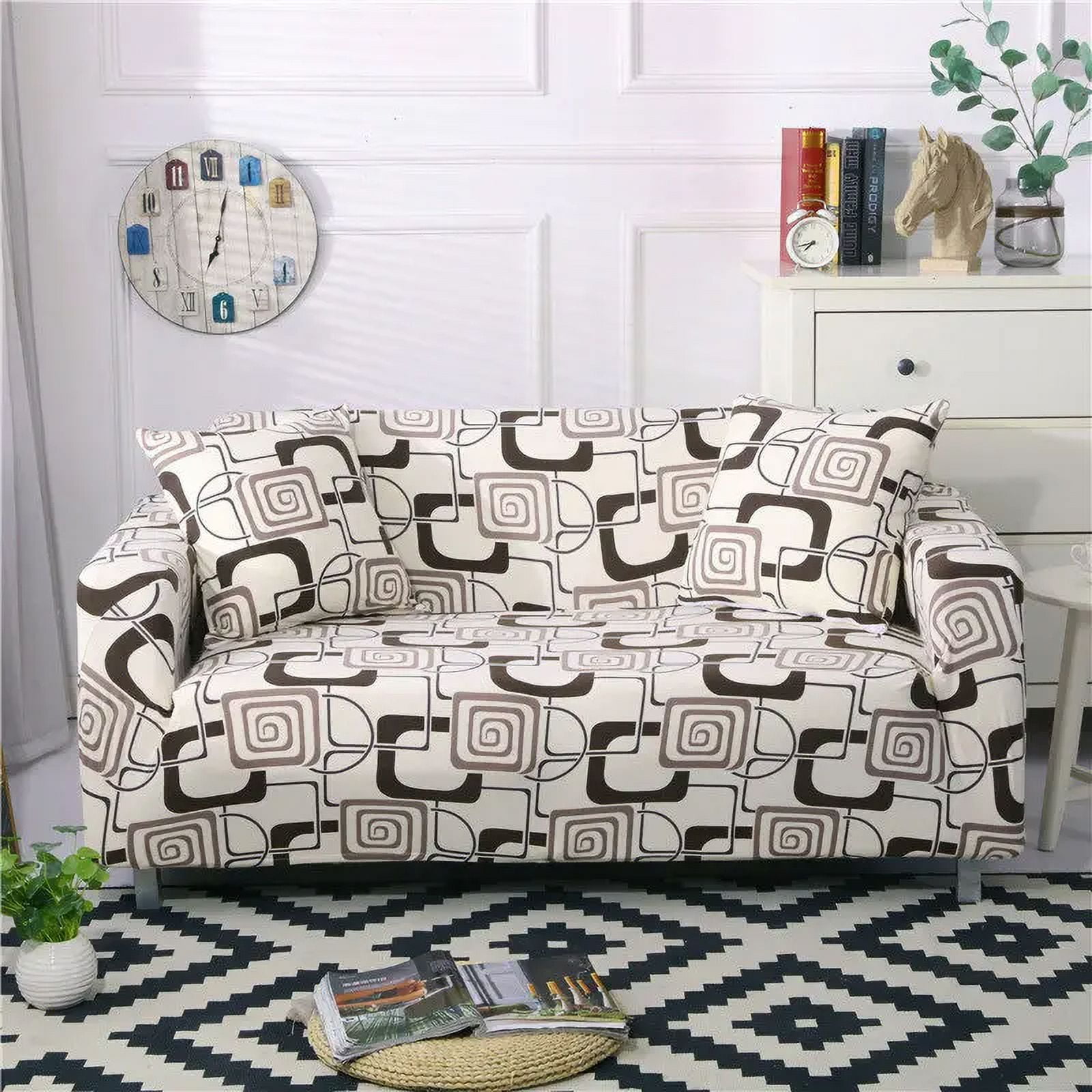 Red Color Sofa Covers for Living Room Floral Elastic Couch Cover Fundas ...