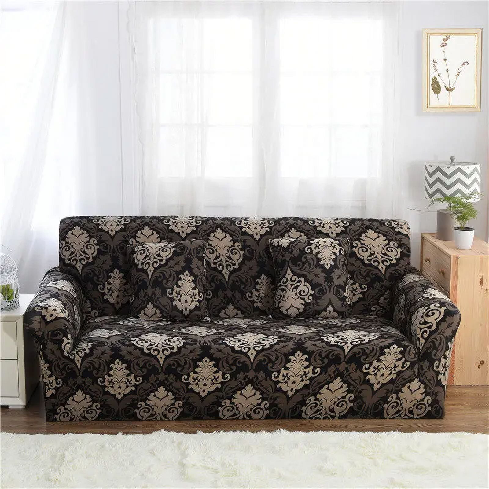 Red Color Sofa Covers for Living Room Floral Elastic Couch Cover Fundas ...