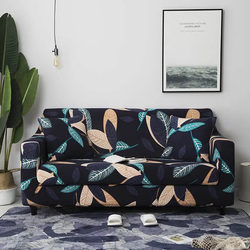Red Color Sofa Covers for Living Room Floral Elastic Couch Cover Fundas ...