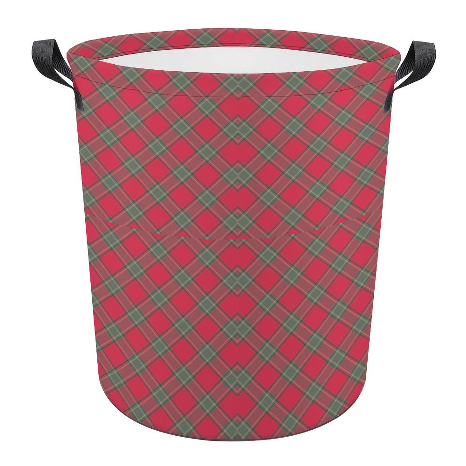 Red Colored Diamond Grid Laundry Basket Storage Basket Controller ...