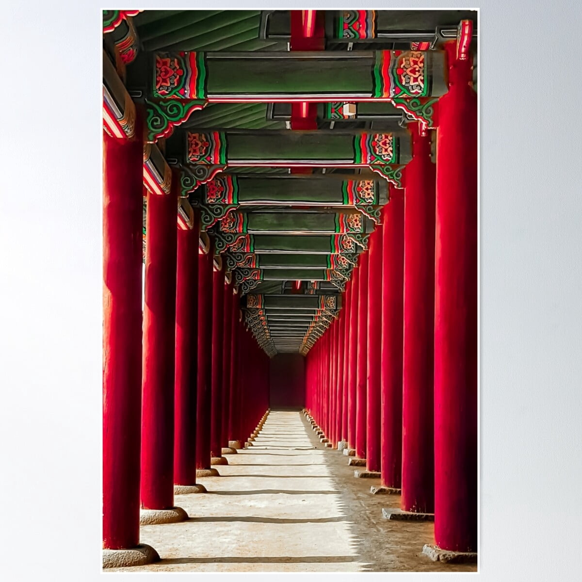 Red Columns Poster Wall Art, Modern Wall Decor For Living Room Bedroom ...