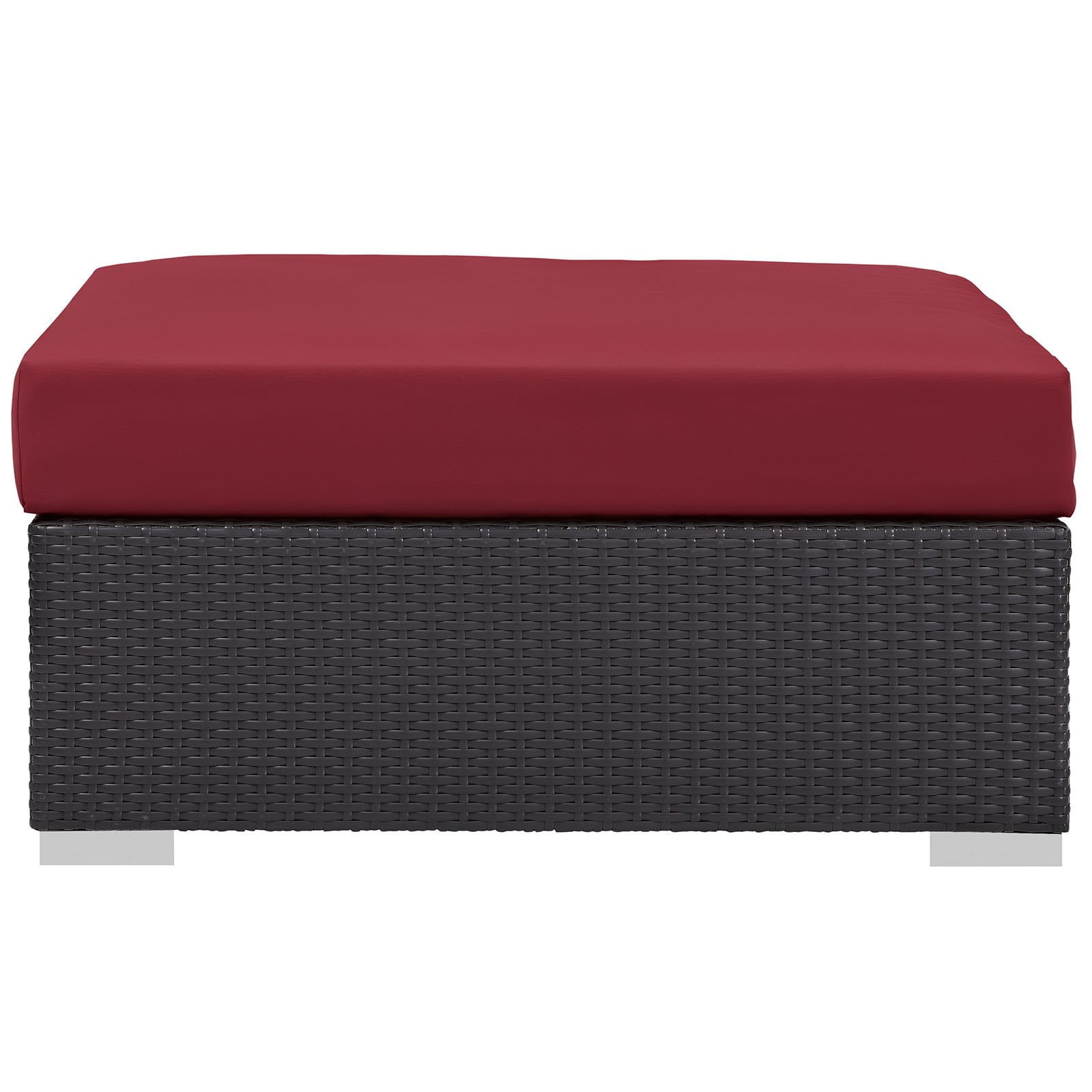 Red Convene Outdoor Patio Large Square Ottoman - Walmart.com