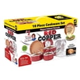 Red Copper, Cookware Set, 10 pc, Ceramic Non-Stick Coating - Walmart.com