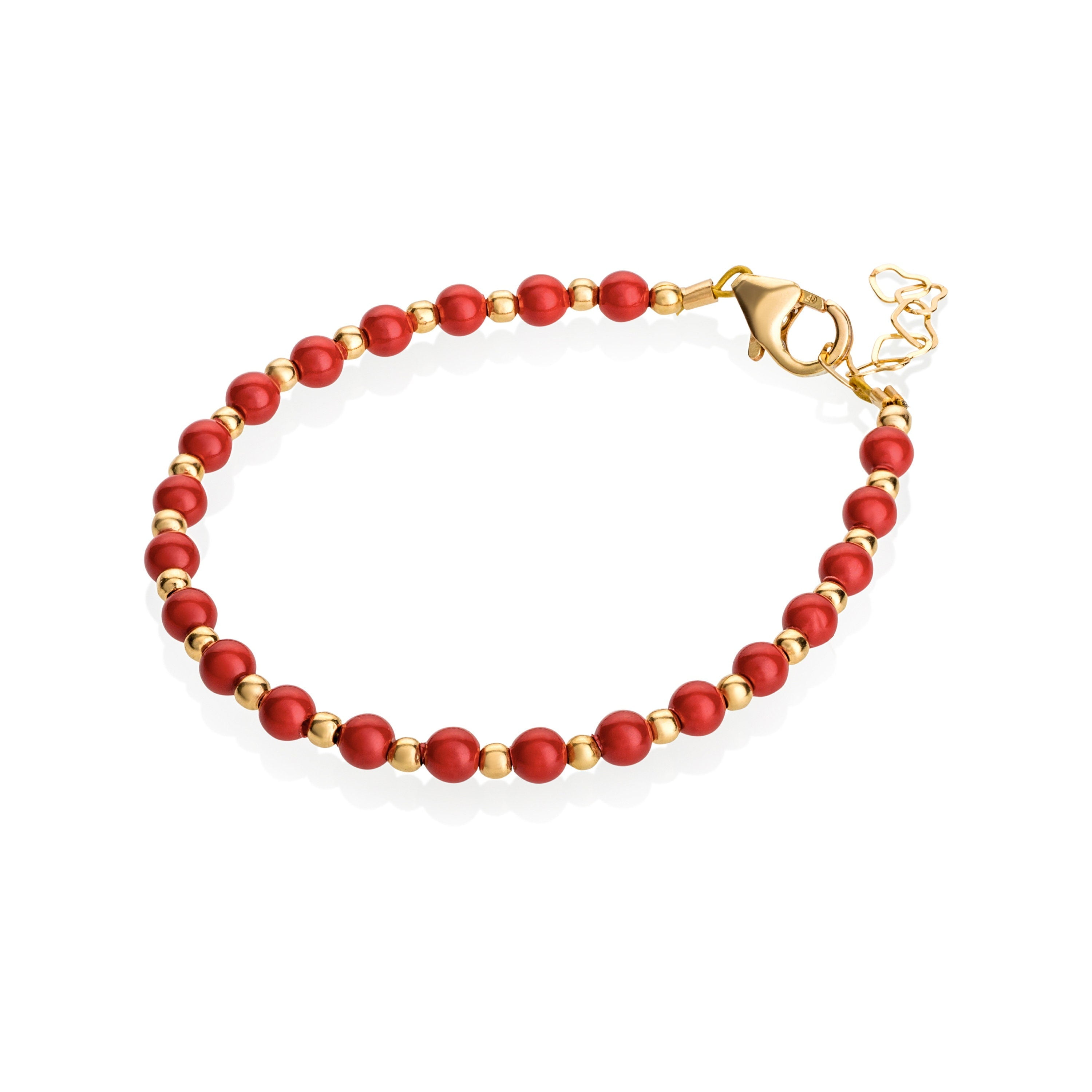 Red Coral Baby / Toddler Bracelet gold filled beads (BCR) - Walmart.com