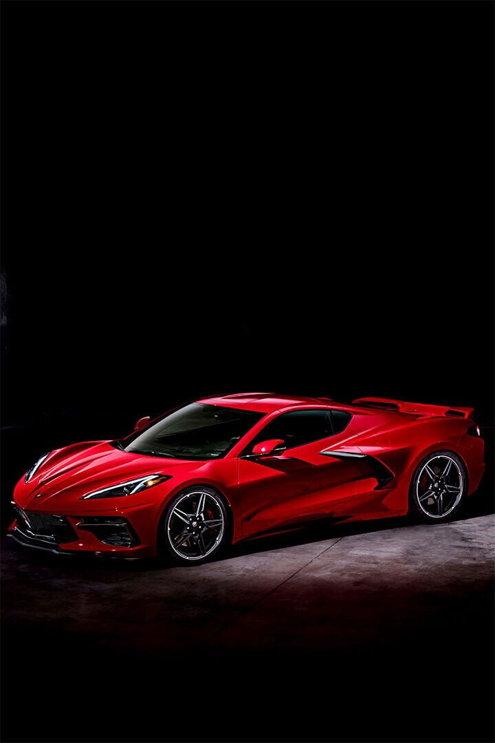 Red Corvette Stingray Classic Car 2013 Wall Poster - 24x36 Inch Glossy ...