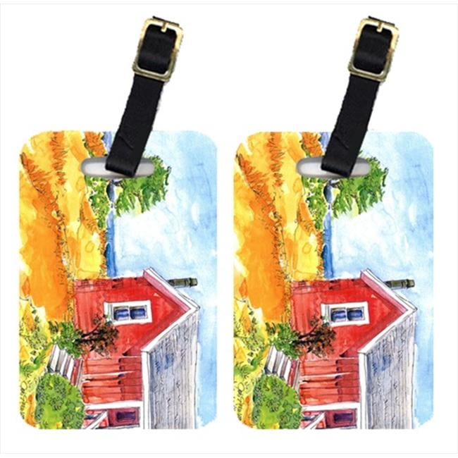Red Cottage House At The Lake Or Beach Luggage Tag - Walmart.com