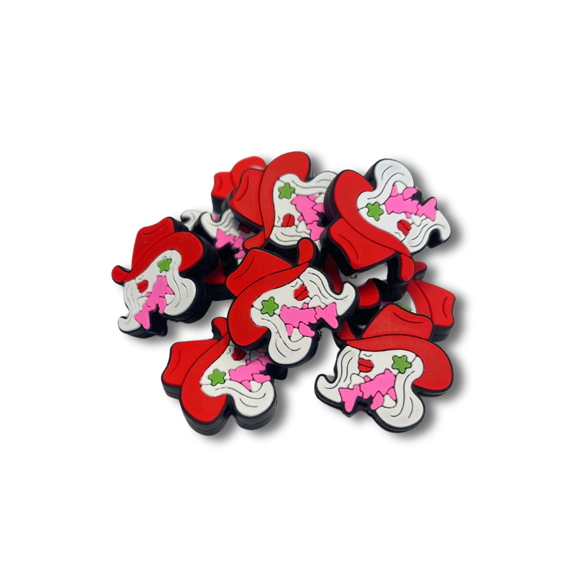 Red Cowgirl Hat Silicone Focal Bead 12pk Western Mix Kit Bulk for ...