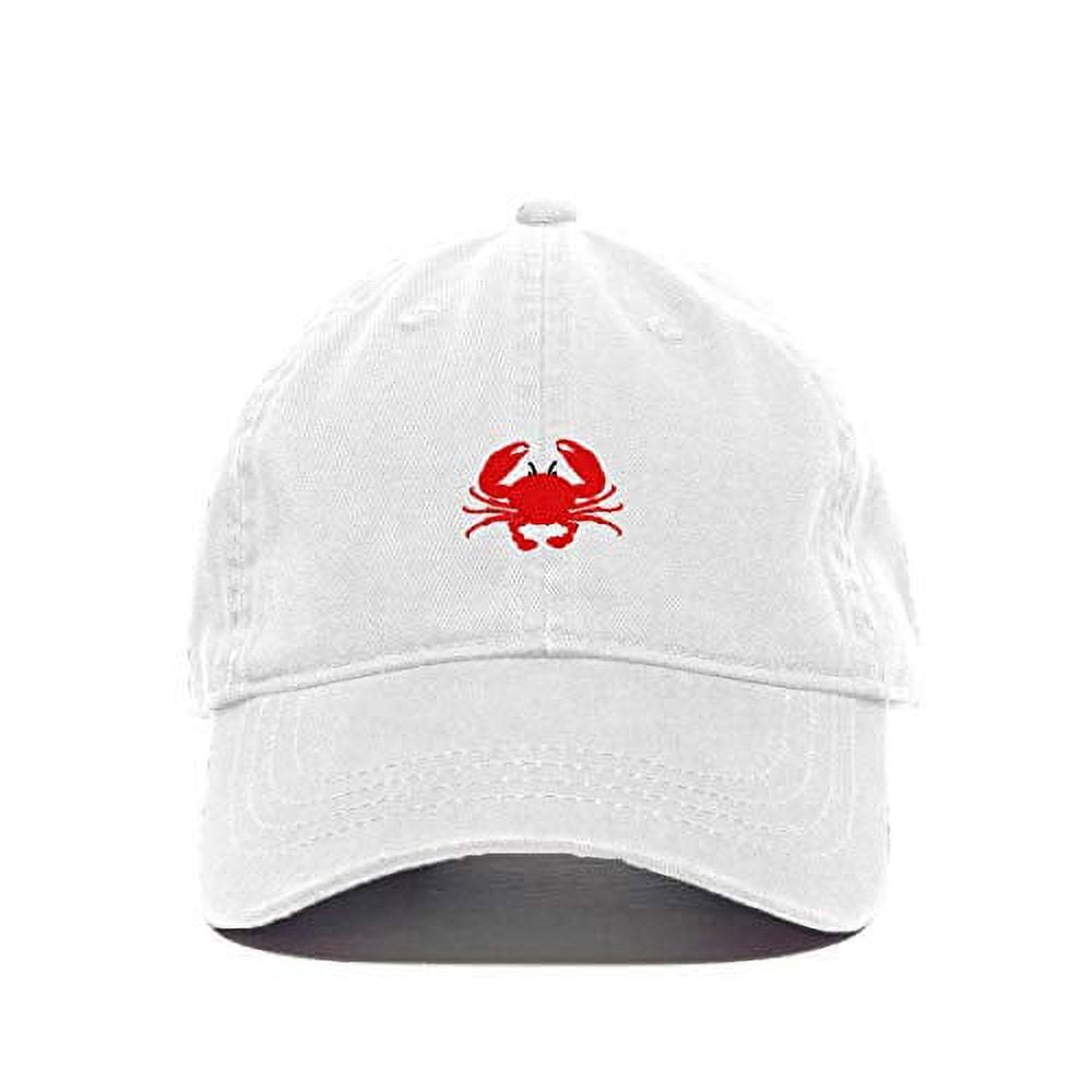 Red Crab Baseball Cap Embroidered Cotton Adjustable Dad Hat - Walmart.com