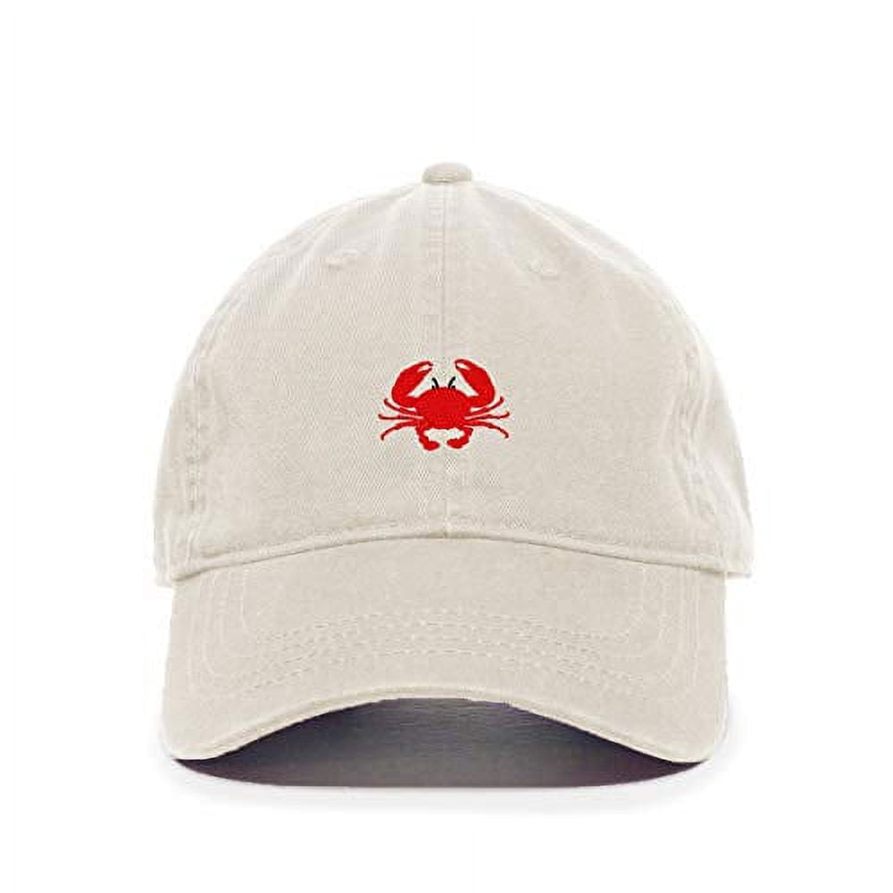 Red Crab Baseball Cap Embroidered Cotton Adjustable Dad Hat - Walmart.com