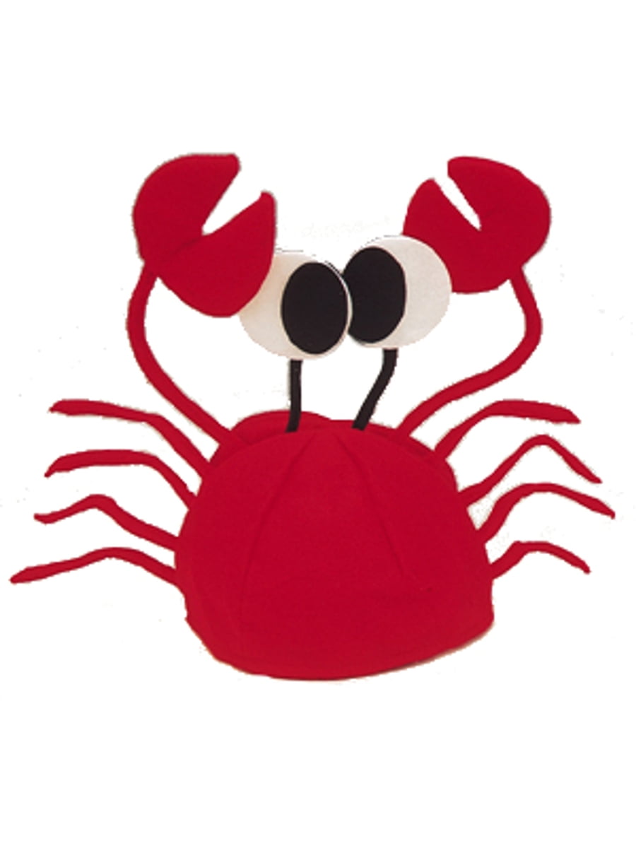 Red Crab Hat Sea Lobster Fish Gag Gift Costume Accessory Child & Adult ...