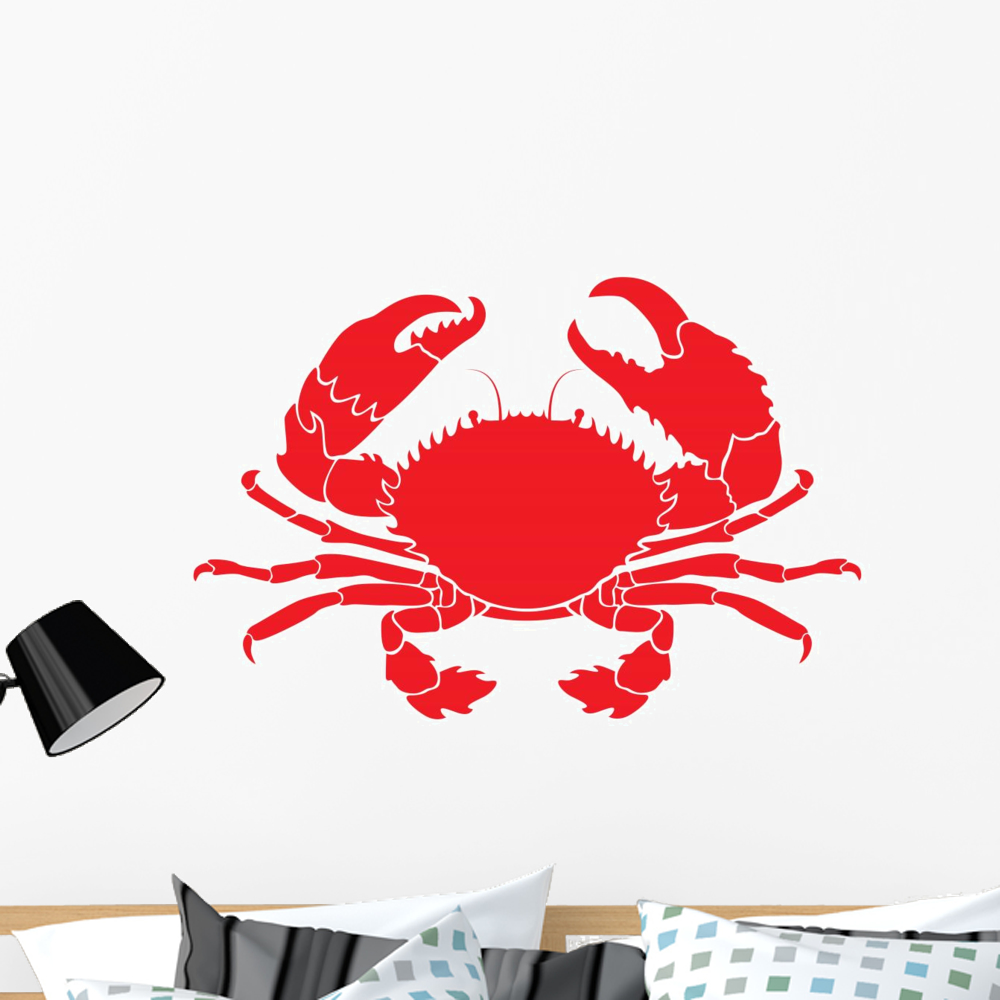 Red Crab Wall Mural by Wallmonkeys Peel and Stick Graphic (36 in W x 24 ...