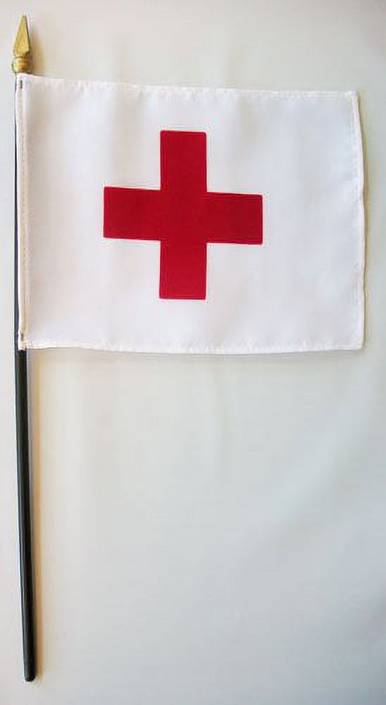 Red Cross - 4"x6" Stick Flag - Walmart.com