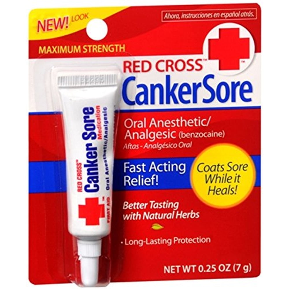 Red Cross, Canker Sore Medication, 0.25 oz, Pack of 2 - Walmart.com