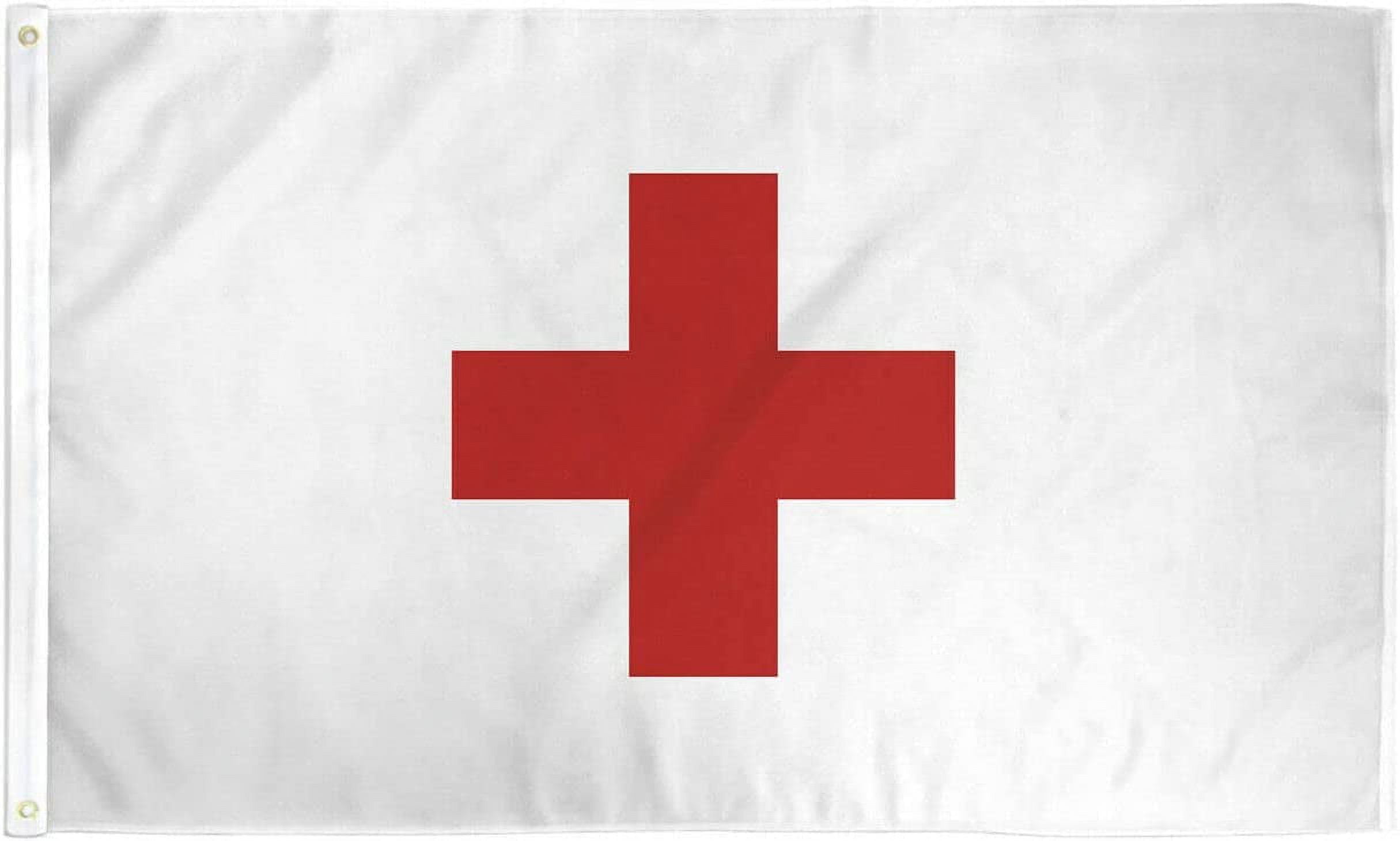 Red Cross Flag Support Medical Workers Red Cross White Flag - Walmart.com