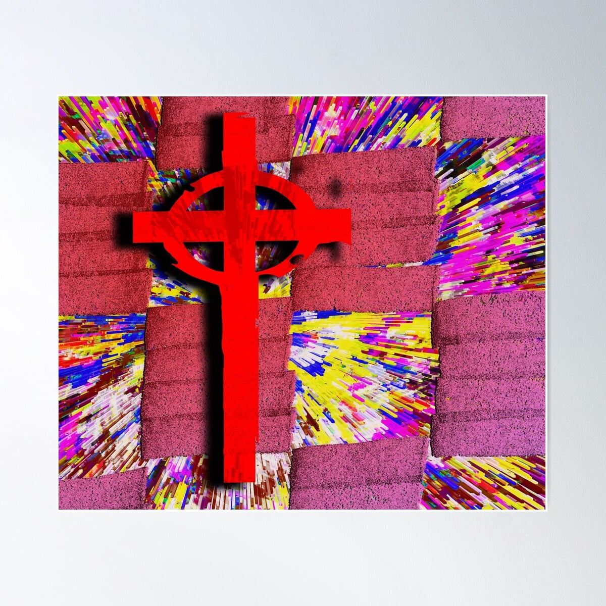 Red Cross - Jesus Freak - Christian Faith Poster Wall Art, Modern Wall ...