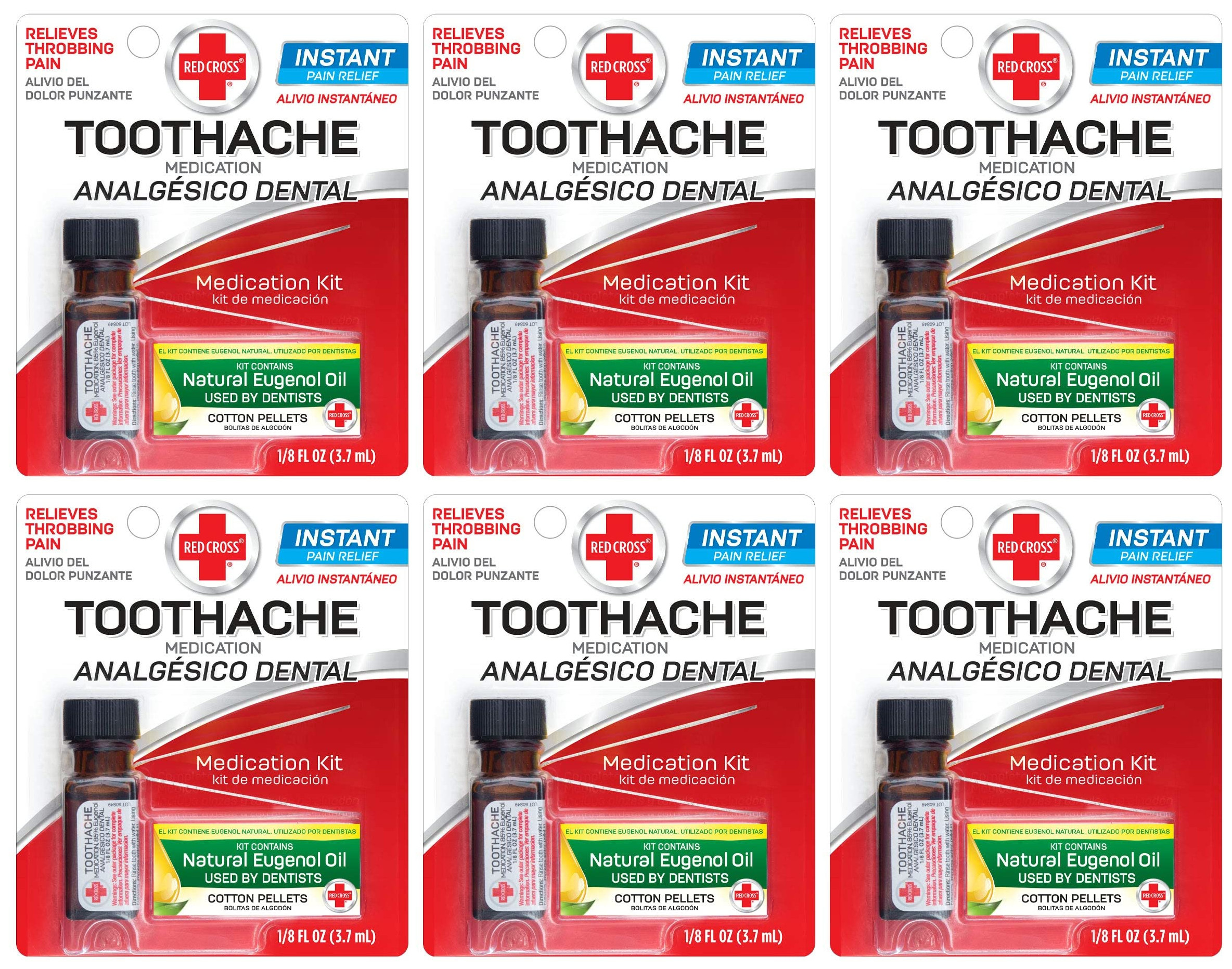 Red Cross Toothache Complete Medication Kit 0.12 oz (Pack of 6 ...