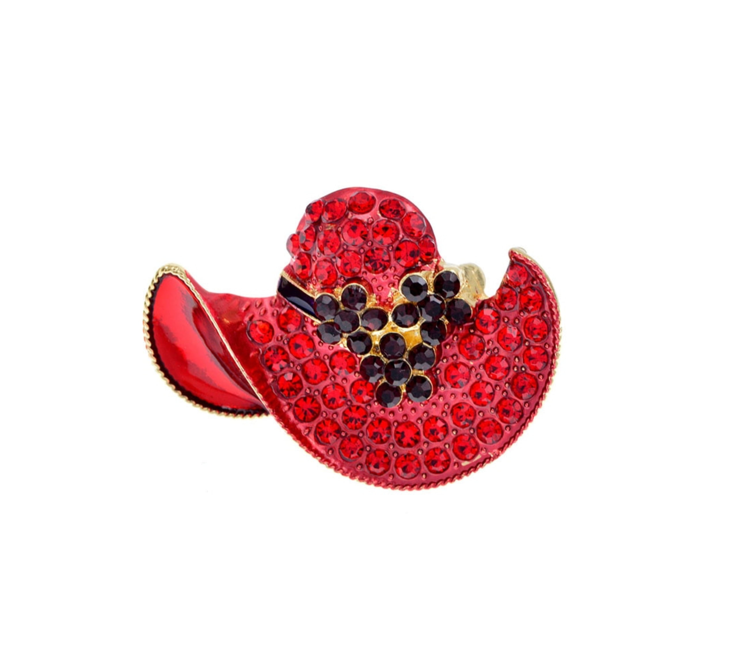 Red Crystal Sun Hat Brooch - Walmart.com