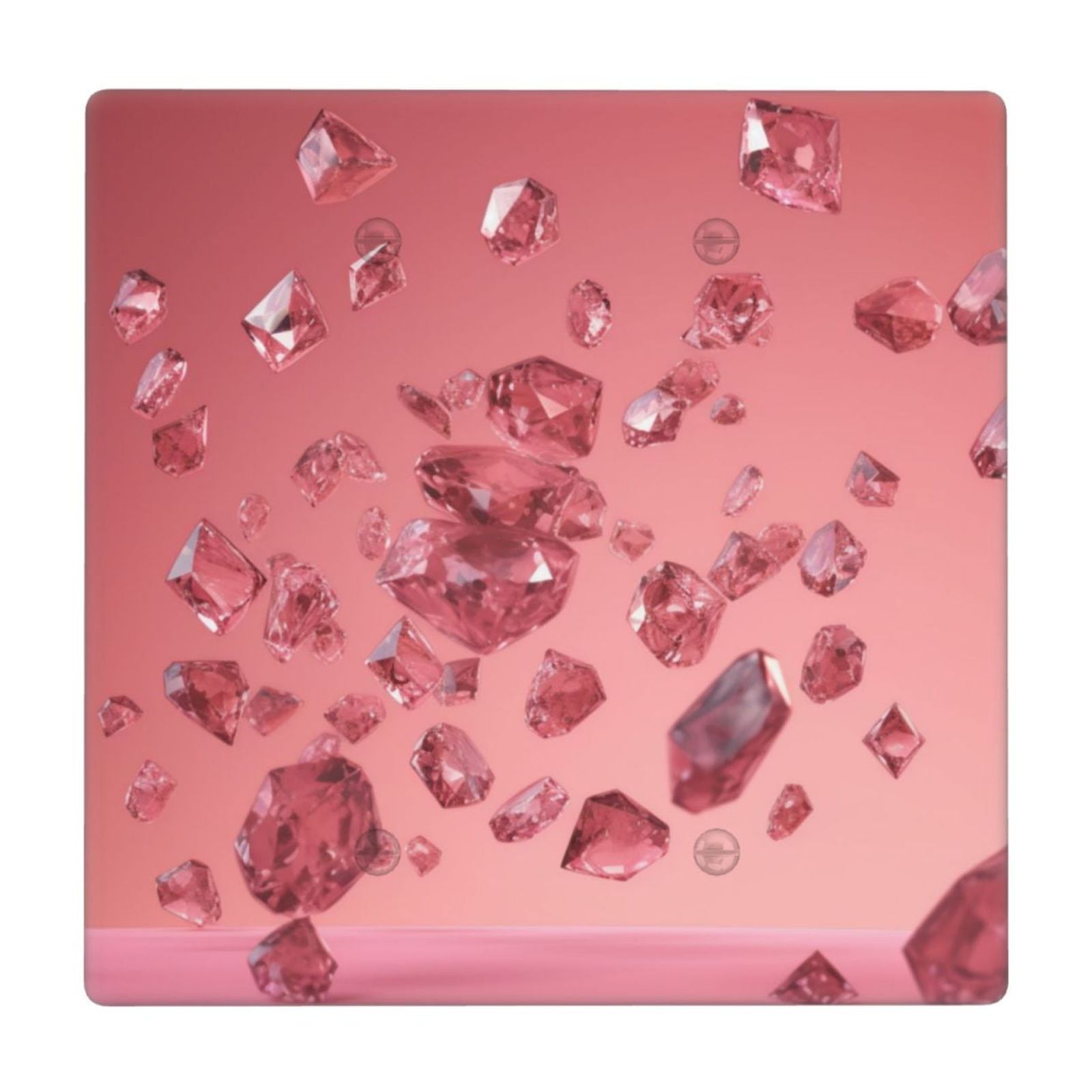 Red Crystal Switch Cover Decorative Wall Plate / 2-Gang Blank ...