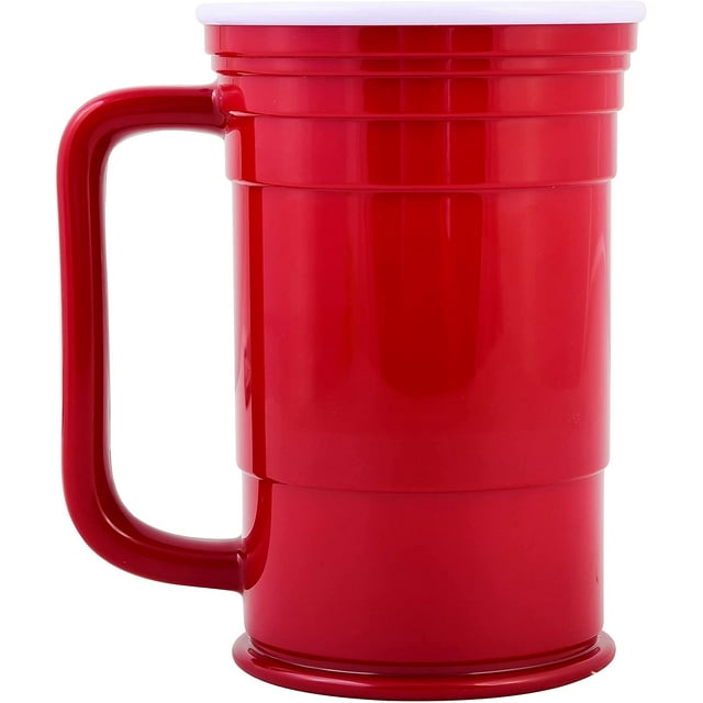 24oz Red Cup Living Reusable Large Plastic Water Beverage Mug, Ideal ...