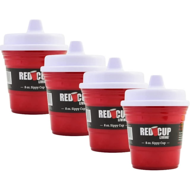 Red Cup Living Baby Sippy Red Party Cup (Set of 4) - Walmart.com