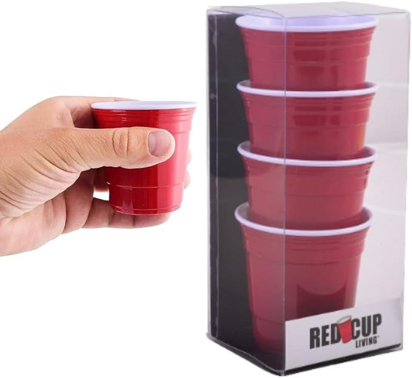 Red Cup Living 4 Set Unbreakable Shot Glasses | 2 oz, BPA Free | Ideal ...