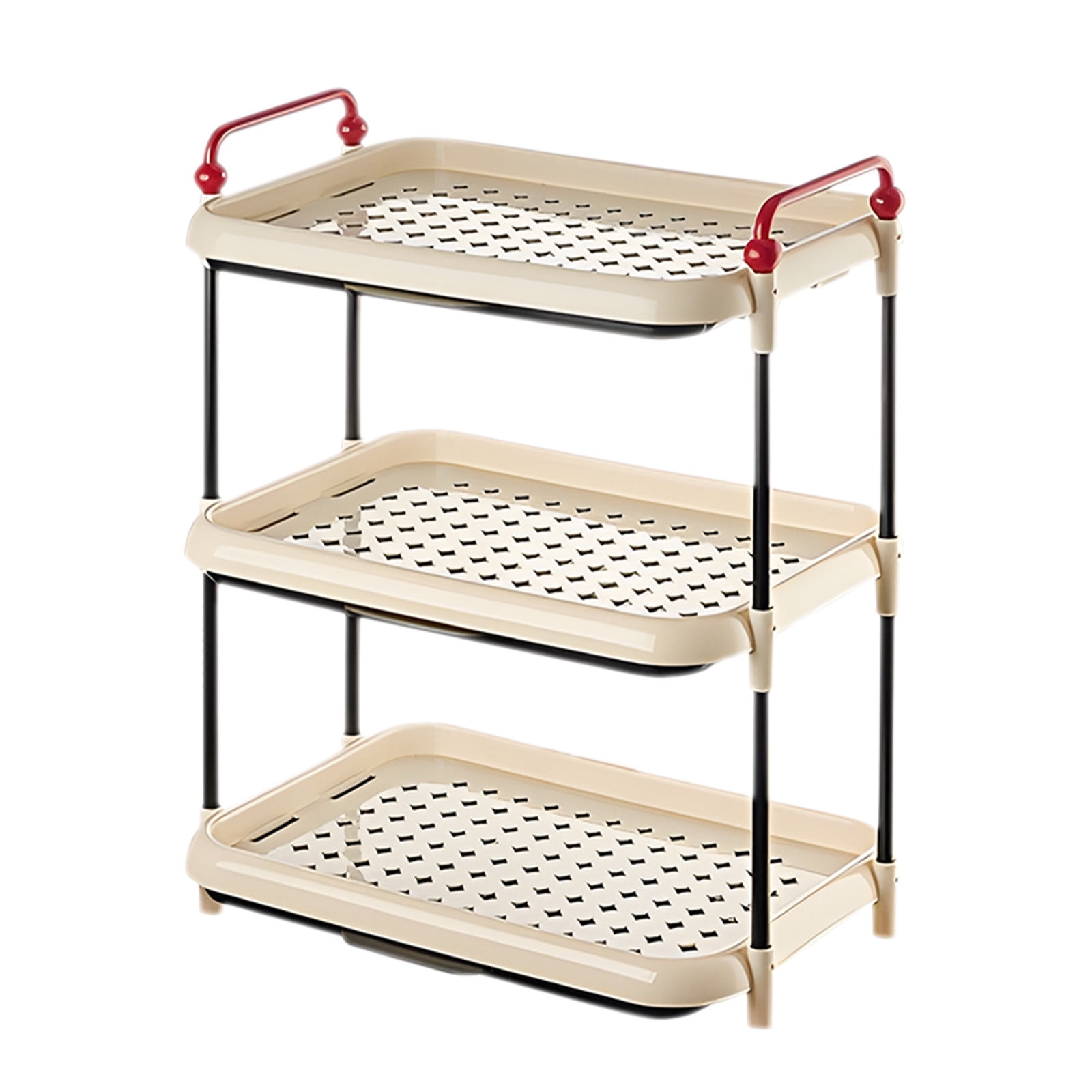 Red Cup Storage Shelf 3 Tier Mug Organizer For Kitchen Desktop ...