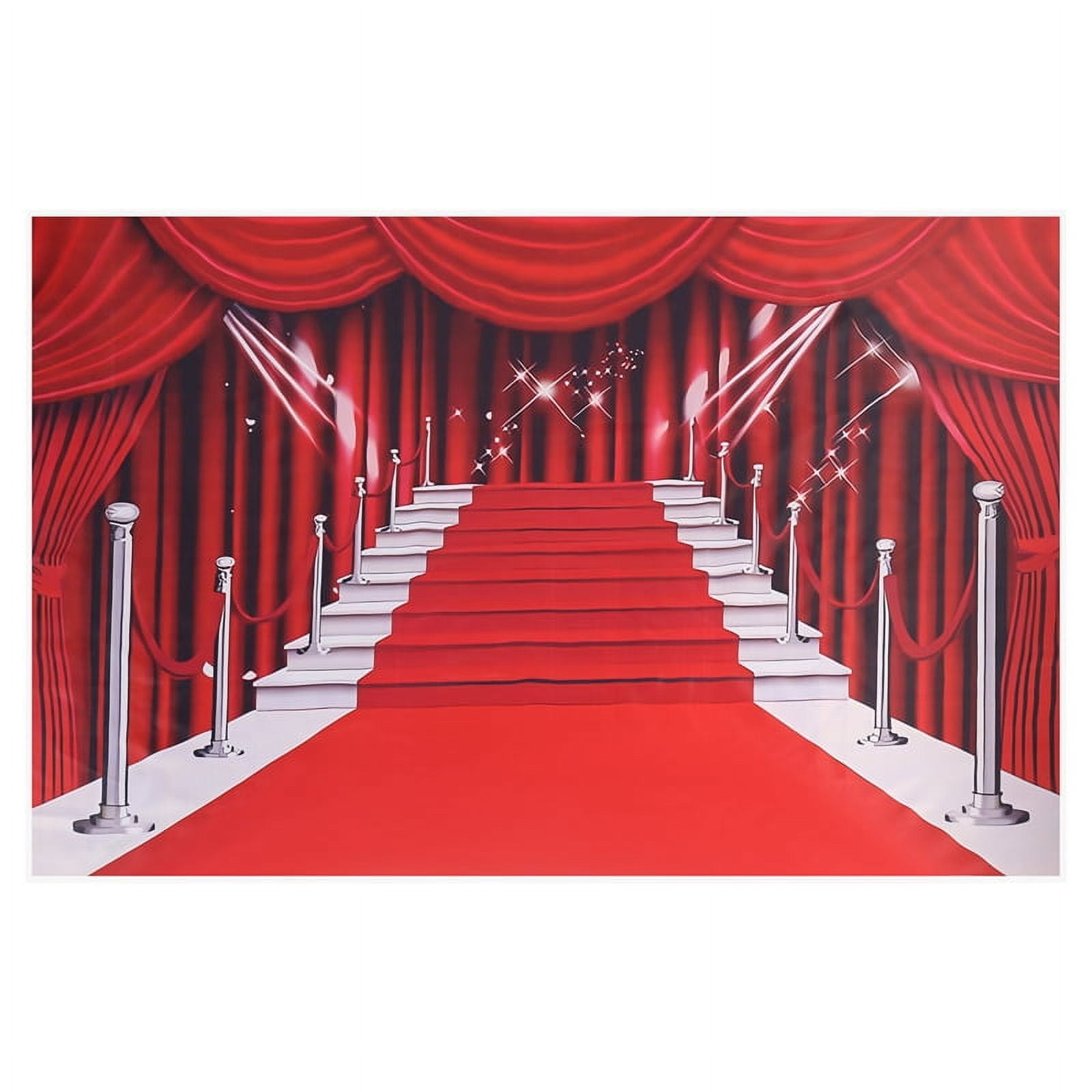 Red Curtain Backdrop Banner, Large Red Carpet Fabric Photography ...