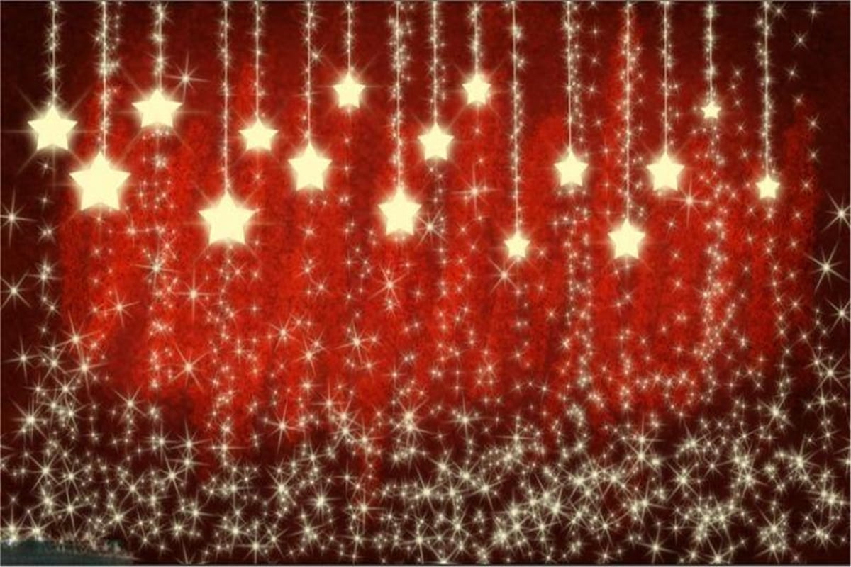 Red Curtain Photography Backdrop Glitter Gold Stars Red Carpet Stage ...