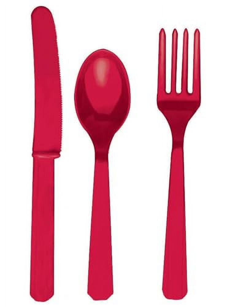 Red Cutlery Set - Party Supplies - Walmart.com
