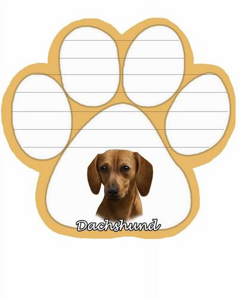 Red Dachshund Dog Paw Magnetic Note Pad - Walmart.com