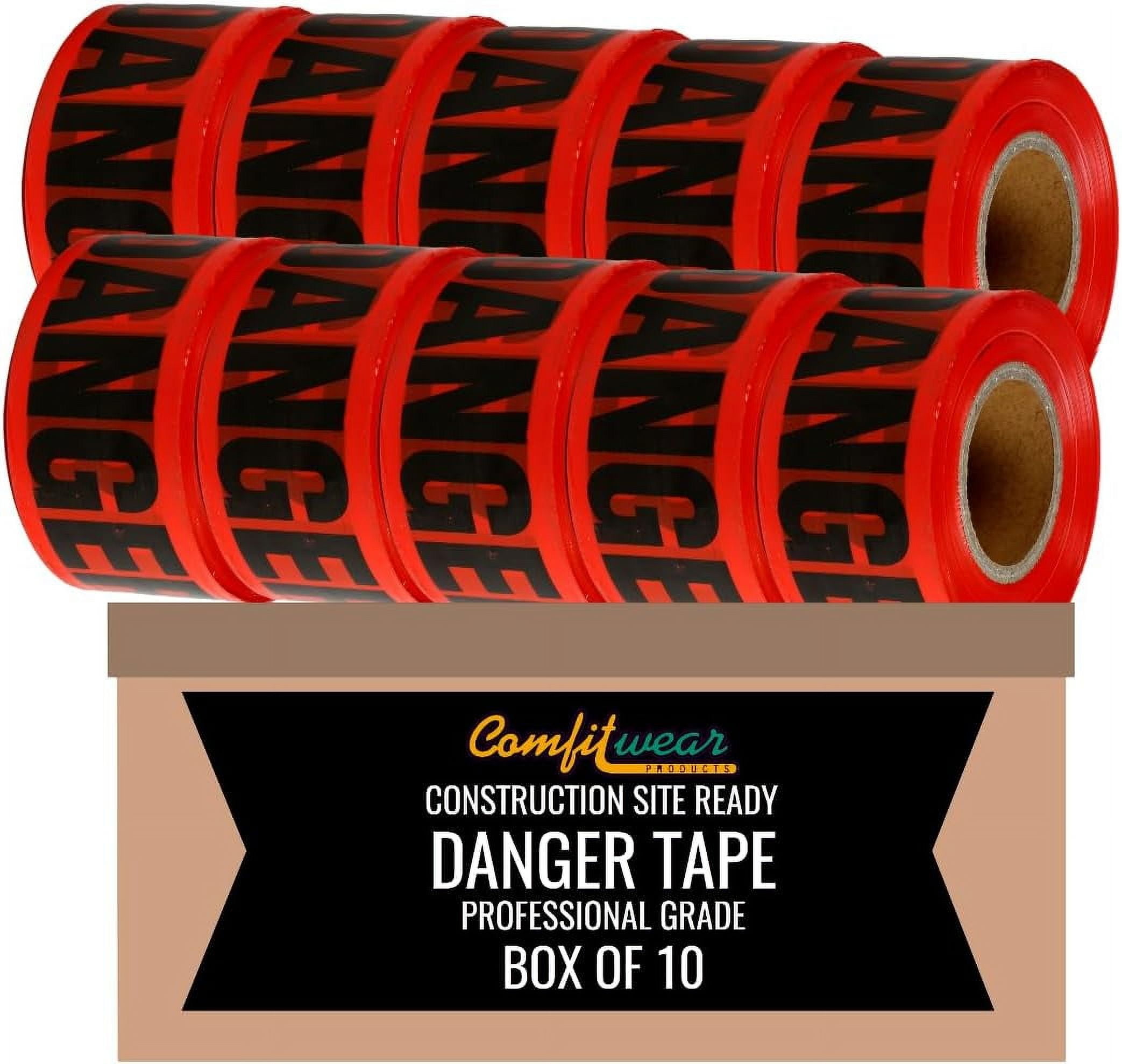 Red Danger Barricade Tape 3" x 1000', (10 Pack) - Walmart.com