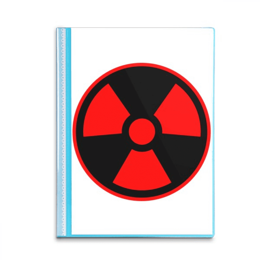 Red Dangerous Checal Toxic Radiation Symbol Book Sheet Protectors ...